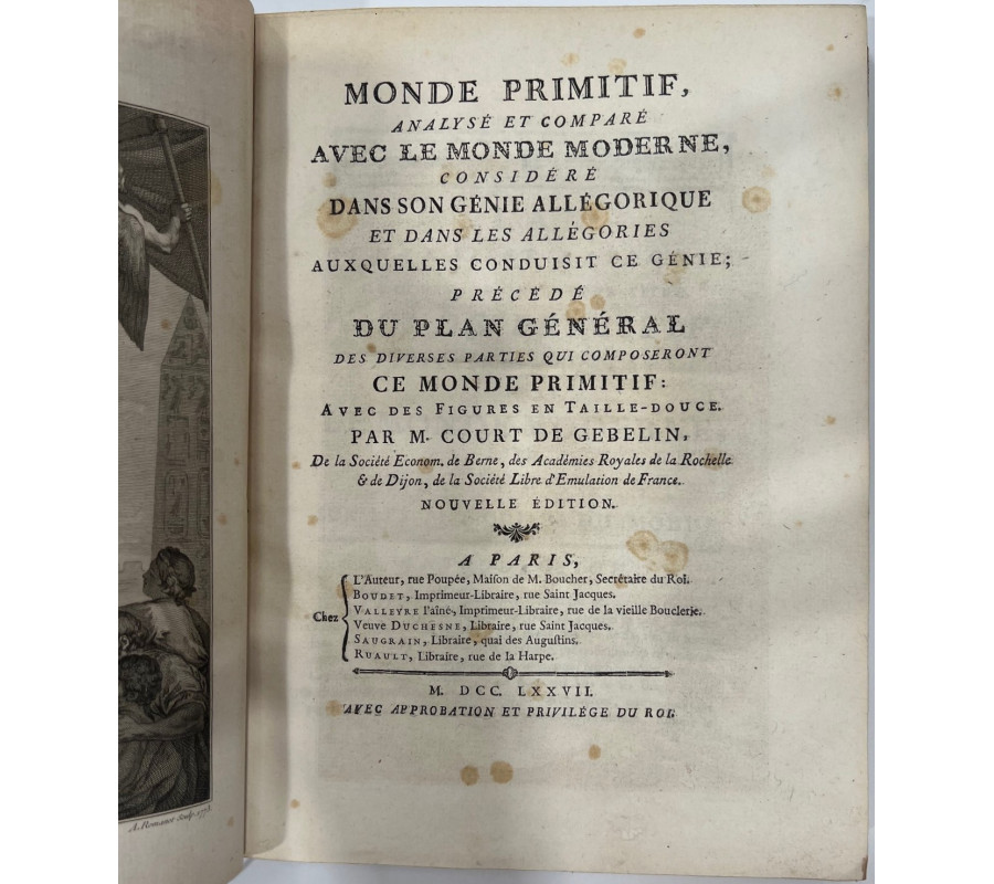 LE MONDE PRIMITIF COURT DE GEBELIN