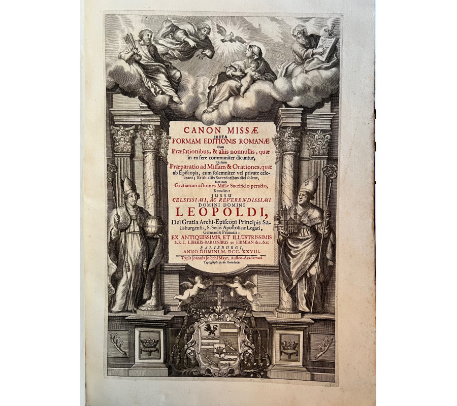 CANON MISSAE PONTIFICALIS 1728