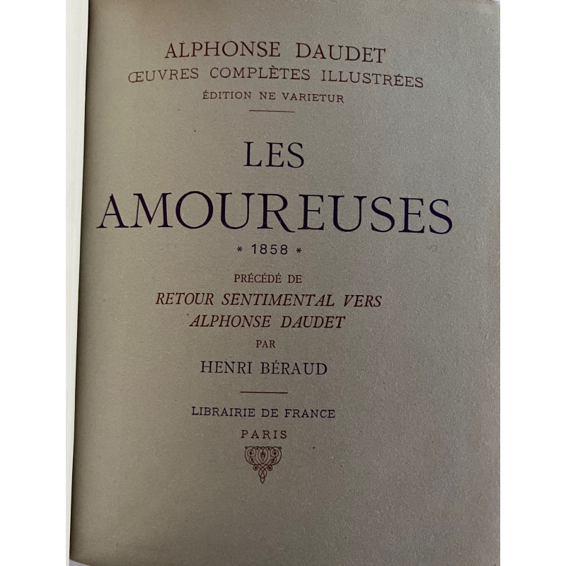 ALPHONSE DAUDET OEUVRES COMPLETES 1858