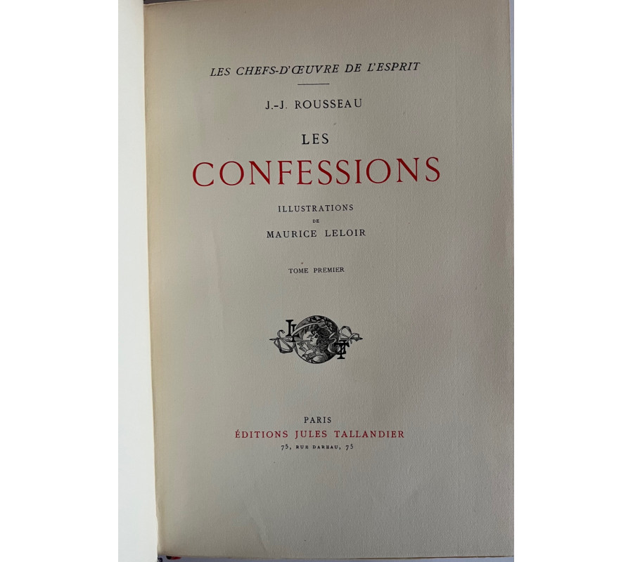 LES CONFESSIONS ROUSSEAU